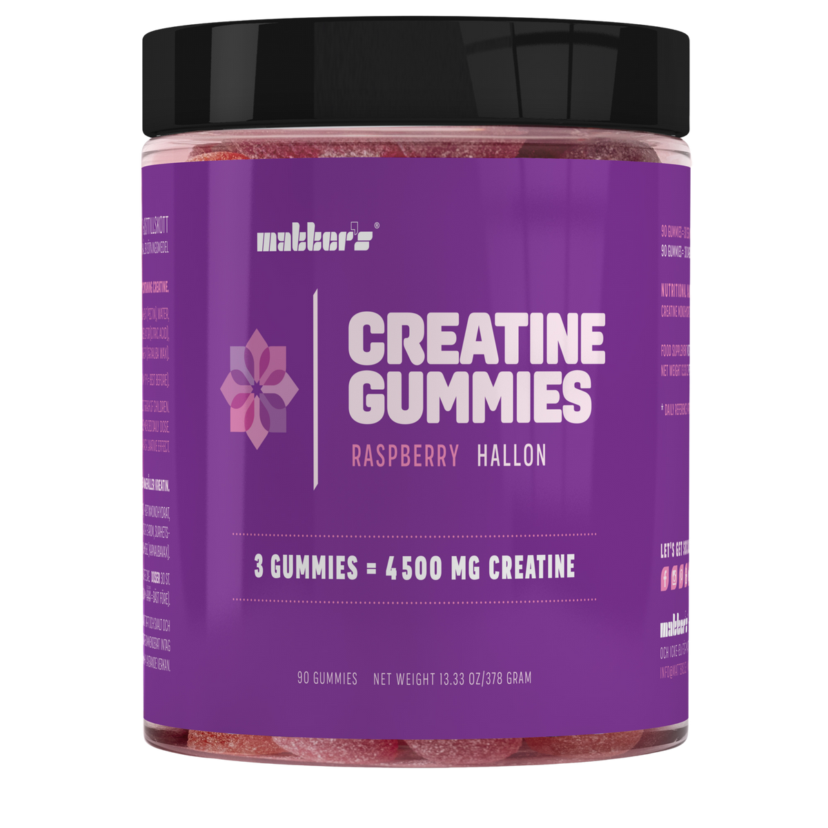 Creatine Gummes 4500mg 90 Gummies Hallon – Matter's